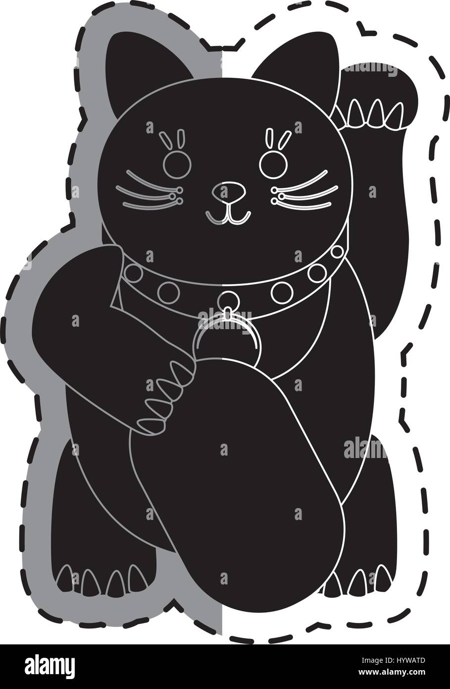 Japanese cat lucky icon vector hi-res stock photography and images - Alamy