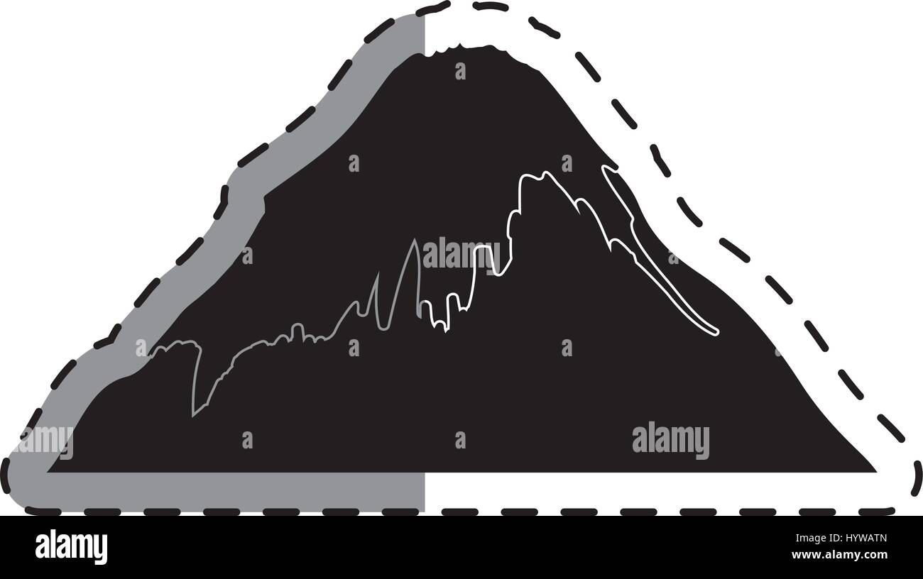 Japanese volcano painting Stock Vector Images - Alamy