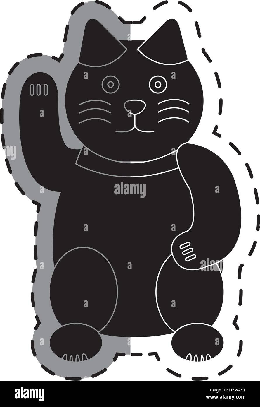 japanese cat lucky icon vector illustration design Stock Vector Image ...