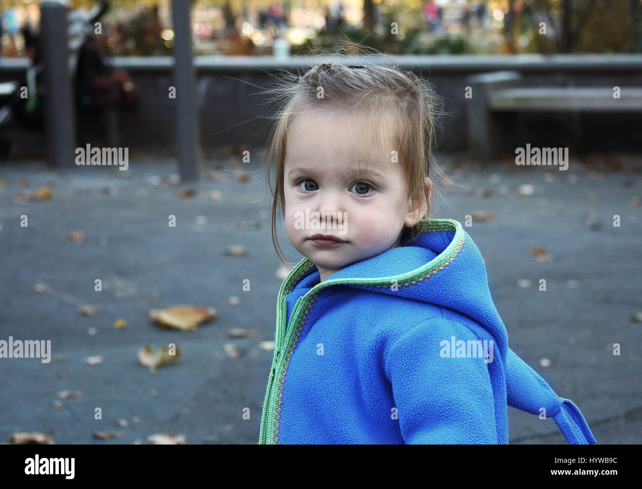 Adorable one and a half year old girl on a playground Stock Photo - Alamy