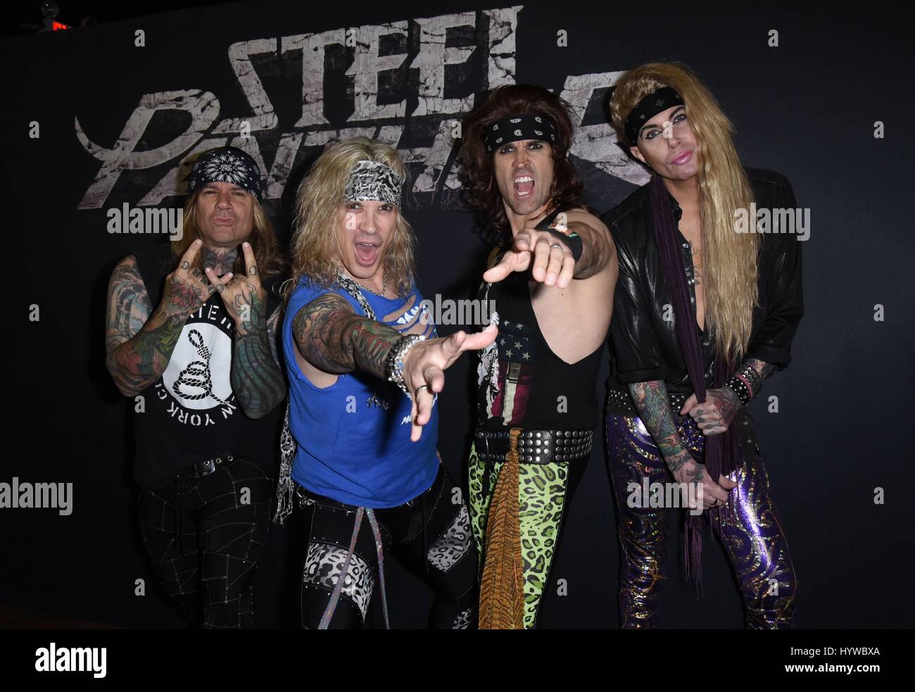 New York, NY, USA. 6th Apr, 2017. Steel Panther, Stix Zadinia (Darren ...