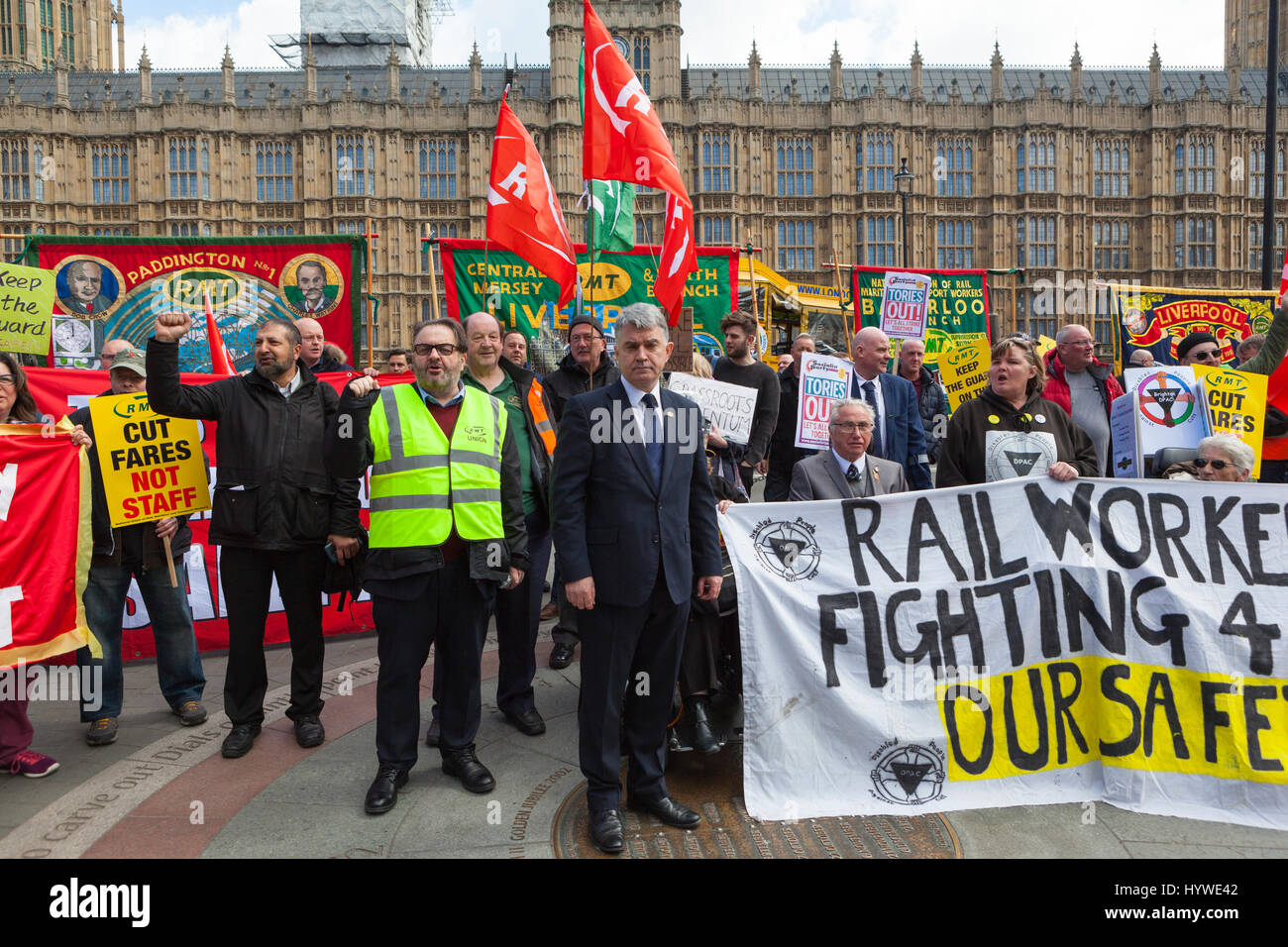 London, UK. 26th Apr, 2017. Mick Cash, RMT General Secretary at RMT ...