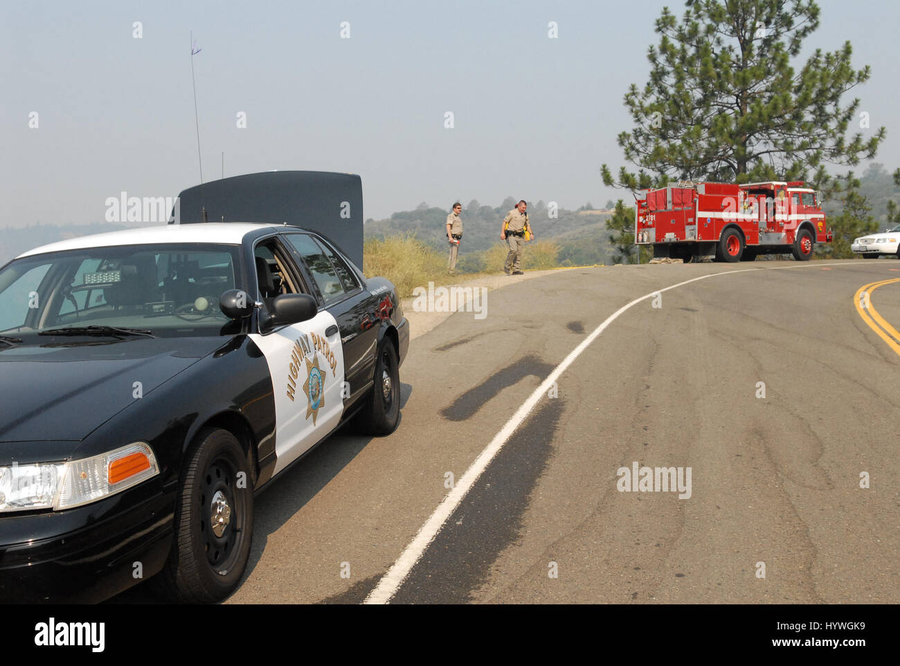 June 25, 2008 - CHP officers investigate the scene where Ron Presba's ...