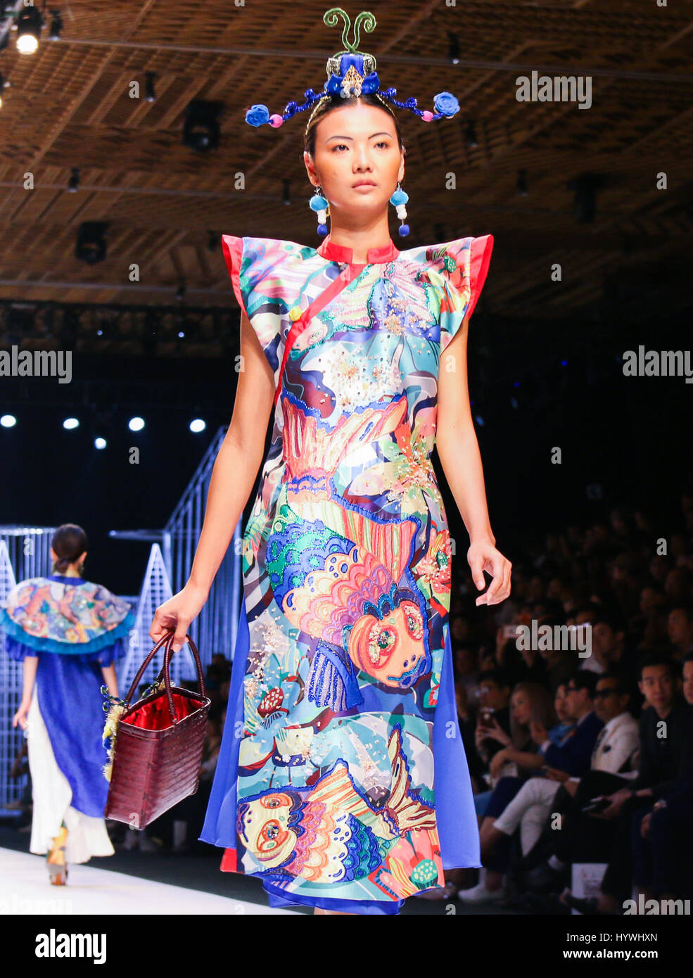 Ho Chi Minh City, Vietnam. 26th April, 2017. A model presents a ...