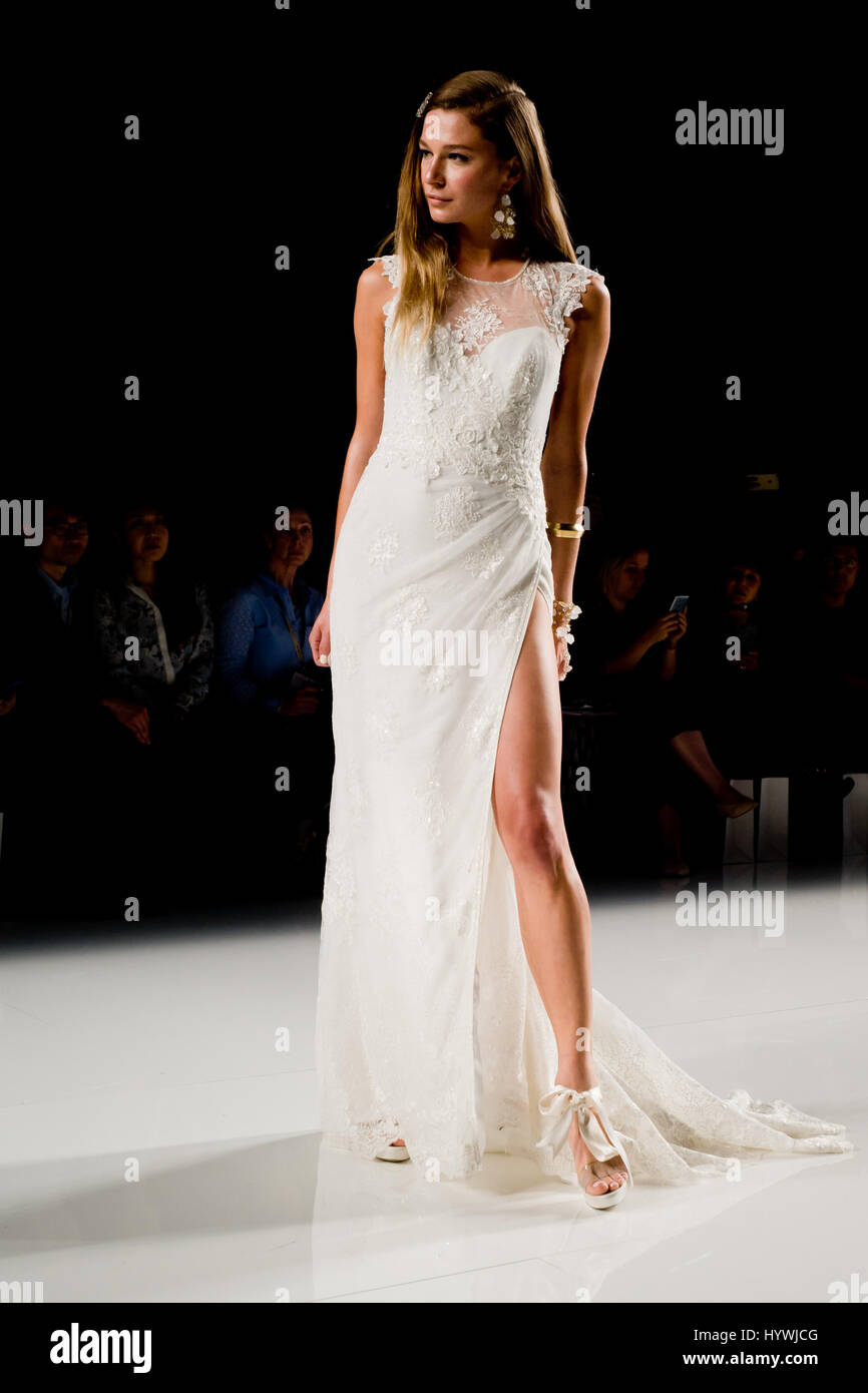 Barcelona, Catalonia, Spain. 26th Apr, 2017. A model walks the runway ...
