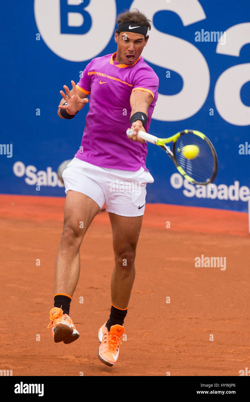 Barcelona, Spain. 26th April, 2017. Spanish tennis player Rafael Nadal ...