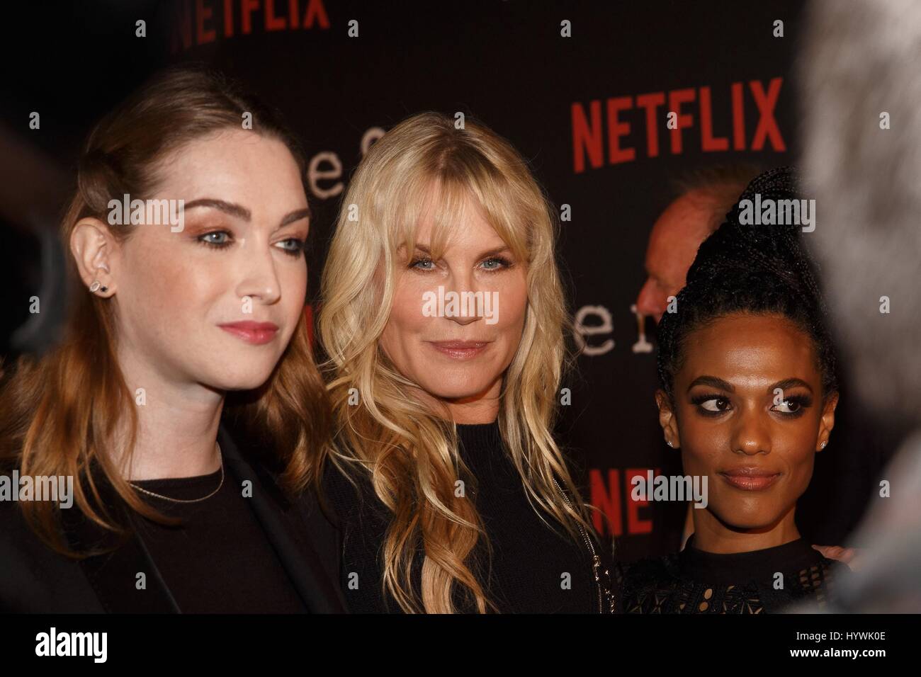 New York, NY, USA. 26th Apr, 2017. Jamie Clayton, Daryl Hannah, Freema ...