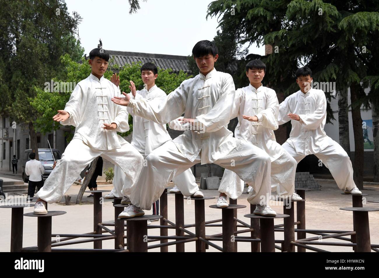 Zhengzhou, China's Henan Province. 26th Apr, 2017. Learners practice ...