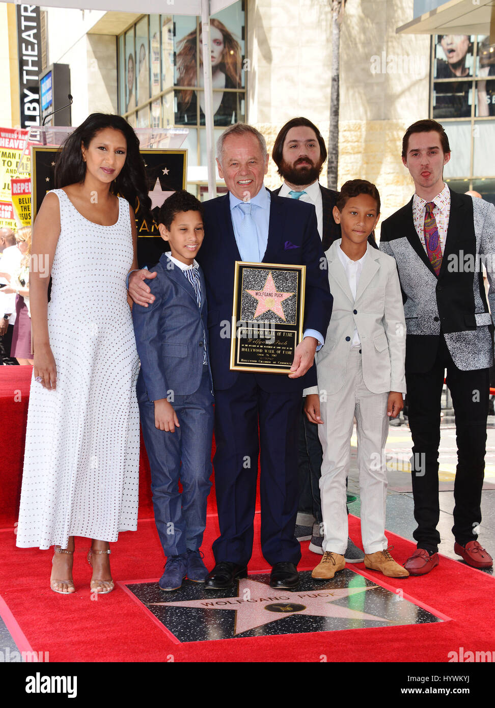 Los Angeles, USA. 26th Apr, 2017. Wolfgang Puck - star 013 with wife ...