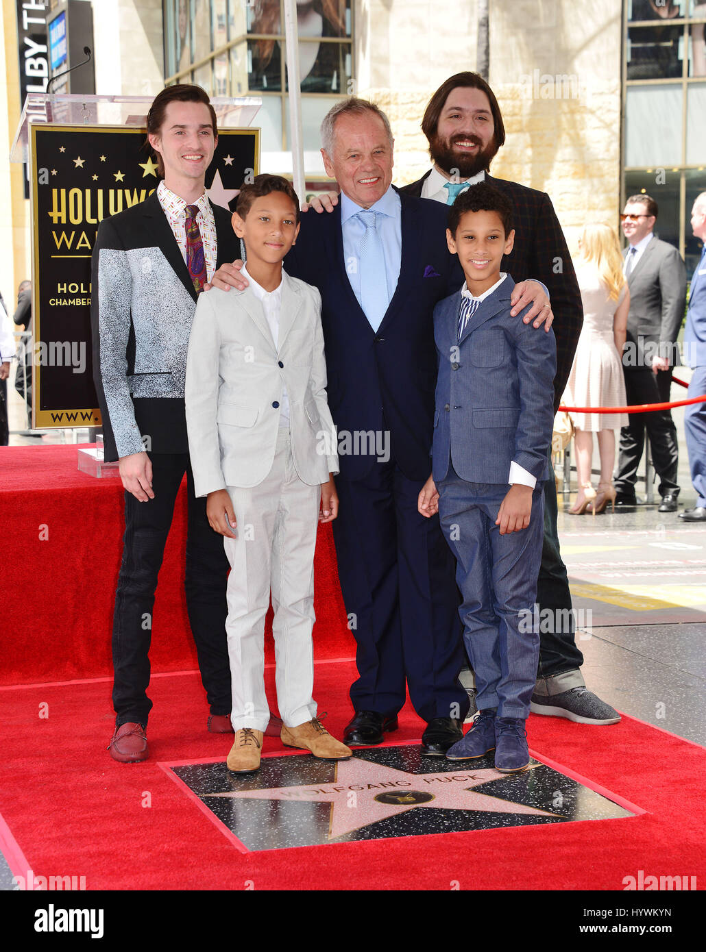 Los Angeles, USA. 26th Apr, 2017. Wolfgang Puck - star 016 with boys ...