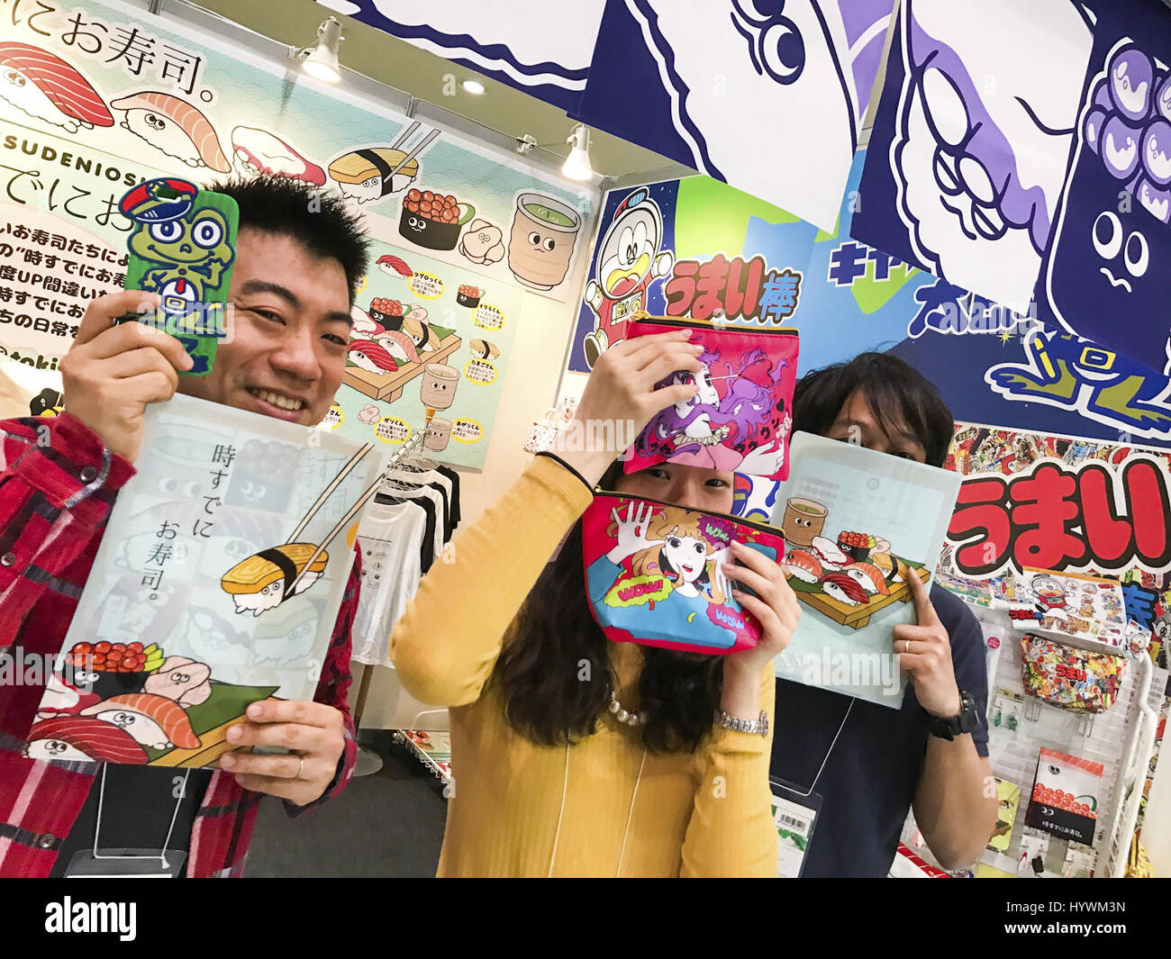 Tokyo, Japan. 26th Apr, 2017. (from left) Keita Tsuro, Saka Maeda ...