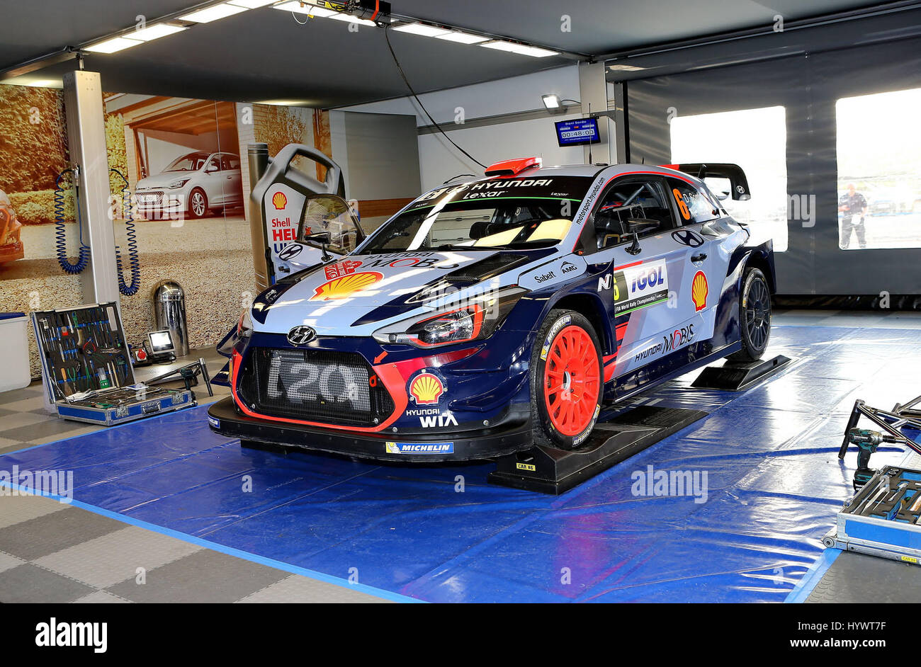 Island of Corsica. 6th Apr, 2017. WRC Rally of Corsica, Shakedown; Dani SORDO (ESP) Marc MARTI ...