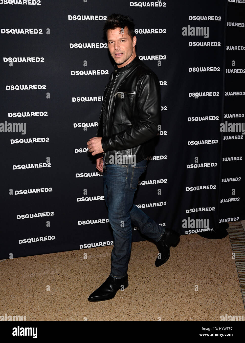 Las Vegas, Nevada, USA. 6th Apr, 2017. Singer Ricky Martin arrives at ...