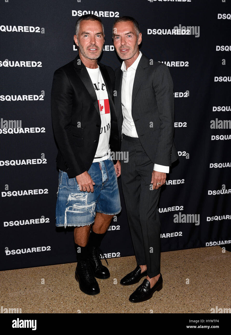Fashion designers dan caten and dean caten of dsquared2 hi-res stock ...