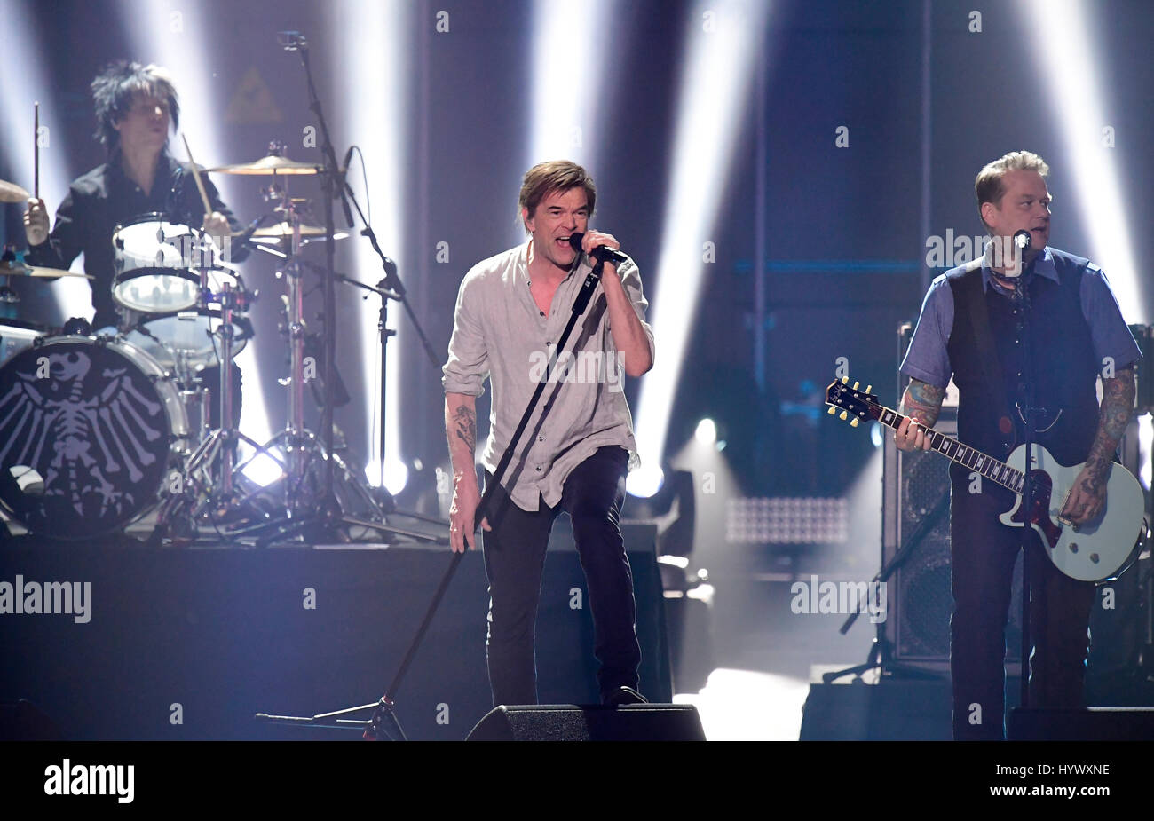 Berlin, Germany. 06th Apr, 2017. The singer Campino (M) and his band ...