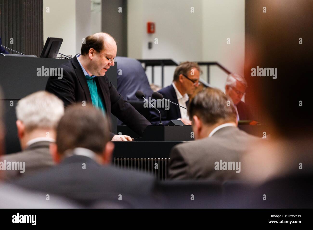 Lower Saxonian minister of agriculture Christian Meyer can be seen at ...