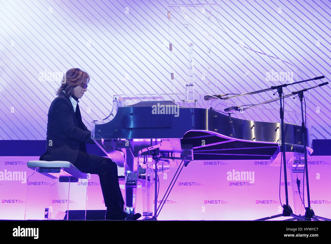 Tokyo, Japan. 7th Apr, 2017. Japanese rock star Yoshiki of X JAPAN ...