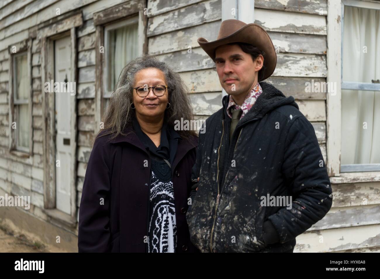 Berlin, Germany. 7th Apr, 2017. The Berlin artist Ryan Mendoza and the ...
