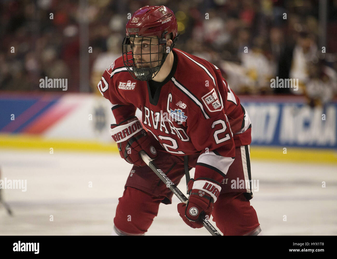 Chicago, Illinois, USA. 06th Apr, 2017. Harvard forward Devin Tringale ...