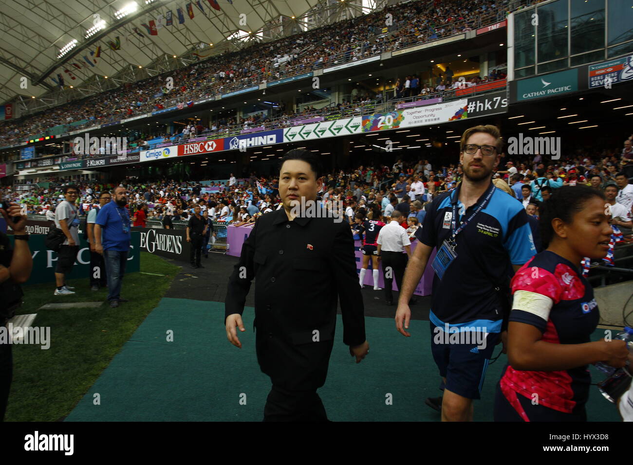 Hong Kong, CHINA. 7th Apr, 2017. North Korean dictator Kim Jon-un ...