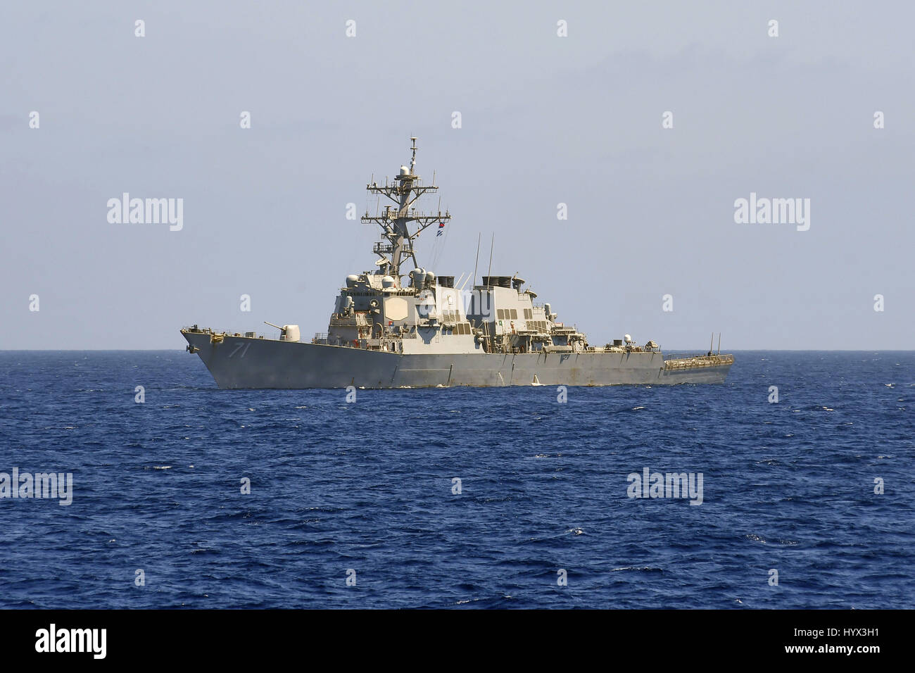 Uss Ross, At Sea. 07th Apr, 2017. The U.S. Navy Arleigh Burke-class ...