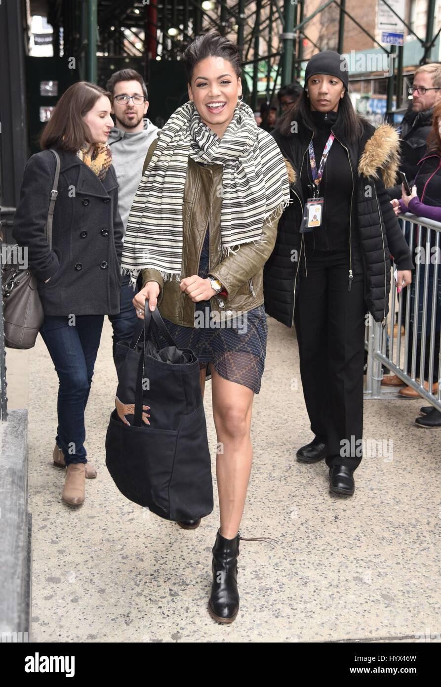 New York, NY, USA. 7th Apr, 2017. Barrett Doss out and about for ...
