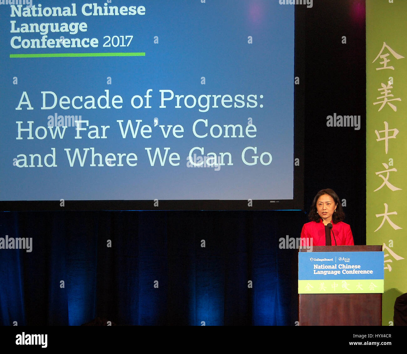 Houston, USA. 6th Apr, 2017. Jing Wei, deputy director-general of ...
