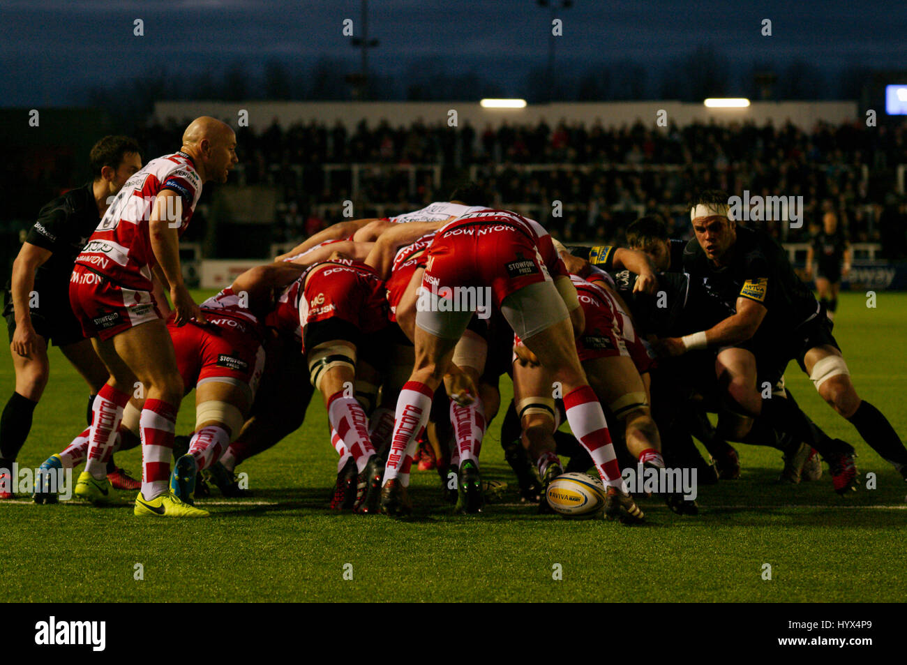 Newcastle upon Tyne, England, 7th April 2017. Gloucester Rugby captain ...