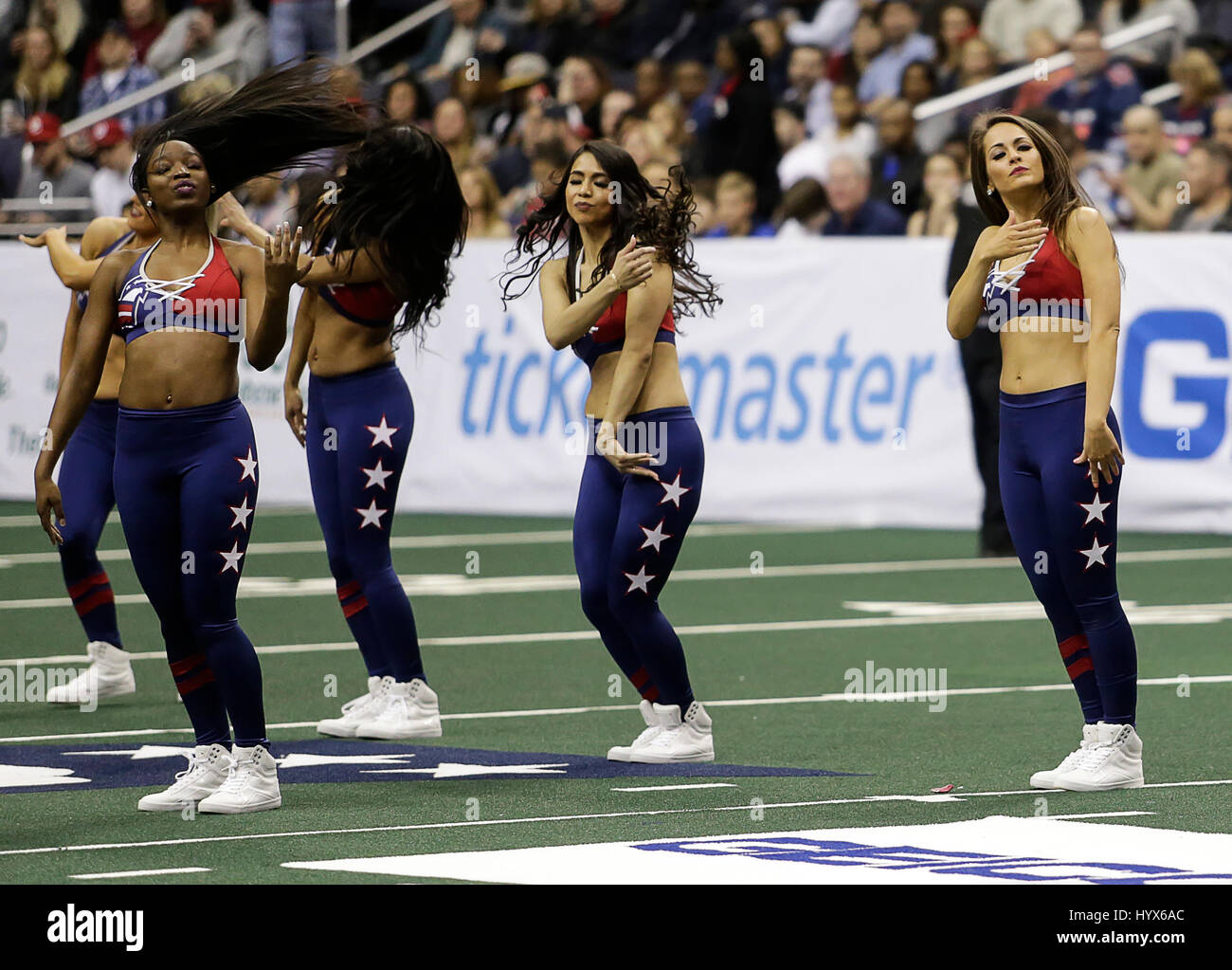 Washington DC, USA. 7th Apr, 2017. Washington Valorettes perform during ...