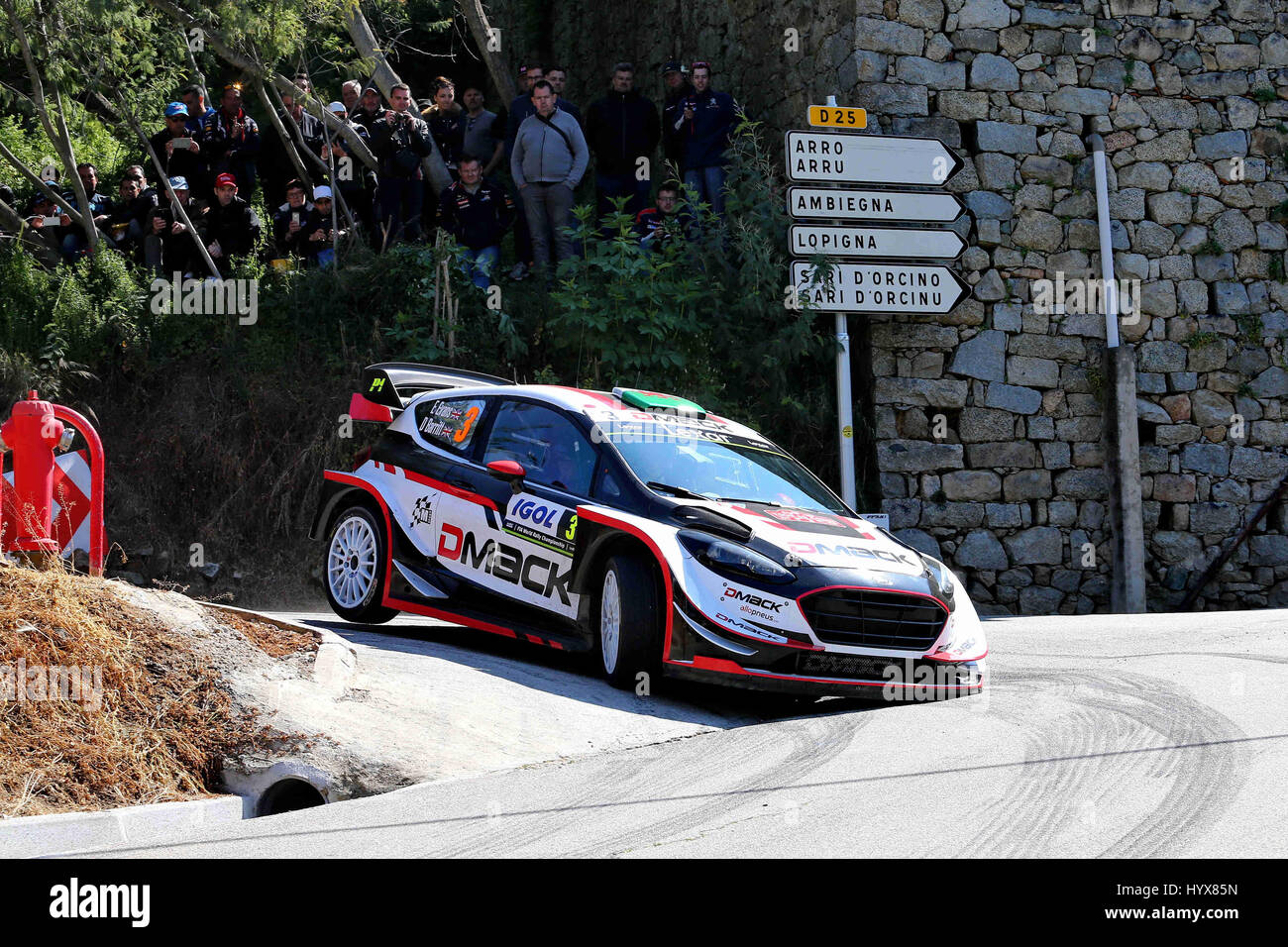 April 7th 2017, Island of Corsica; WRC Rally of Corsica, Day 1; 3- Elfyn EVANS (GRB) Daniel ...