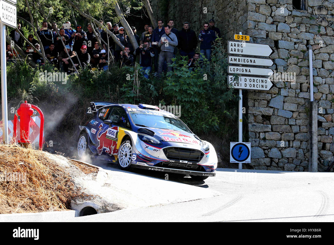 April 7th 2017, Island of Corsica; WRC Rally of Corsica, Day 1; 1- Sebastien OGIER (FRA) Julien ...