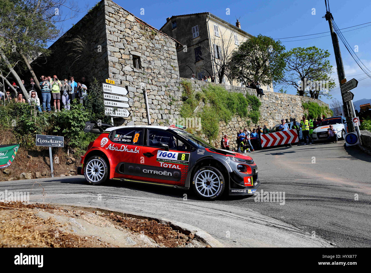 April 7th 2017, Island of Corsica; WRC Rally of Corsica, Day 1; 8- Craig BREEN (IRL) Scott ...