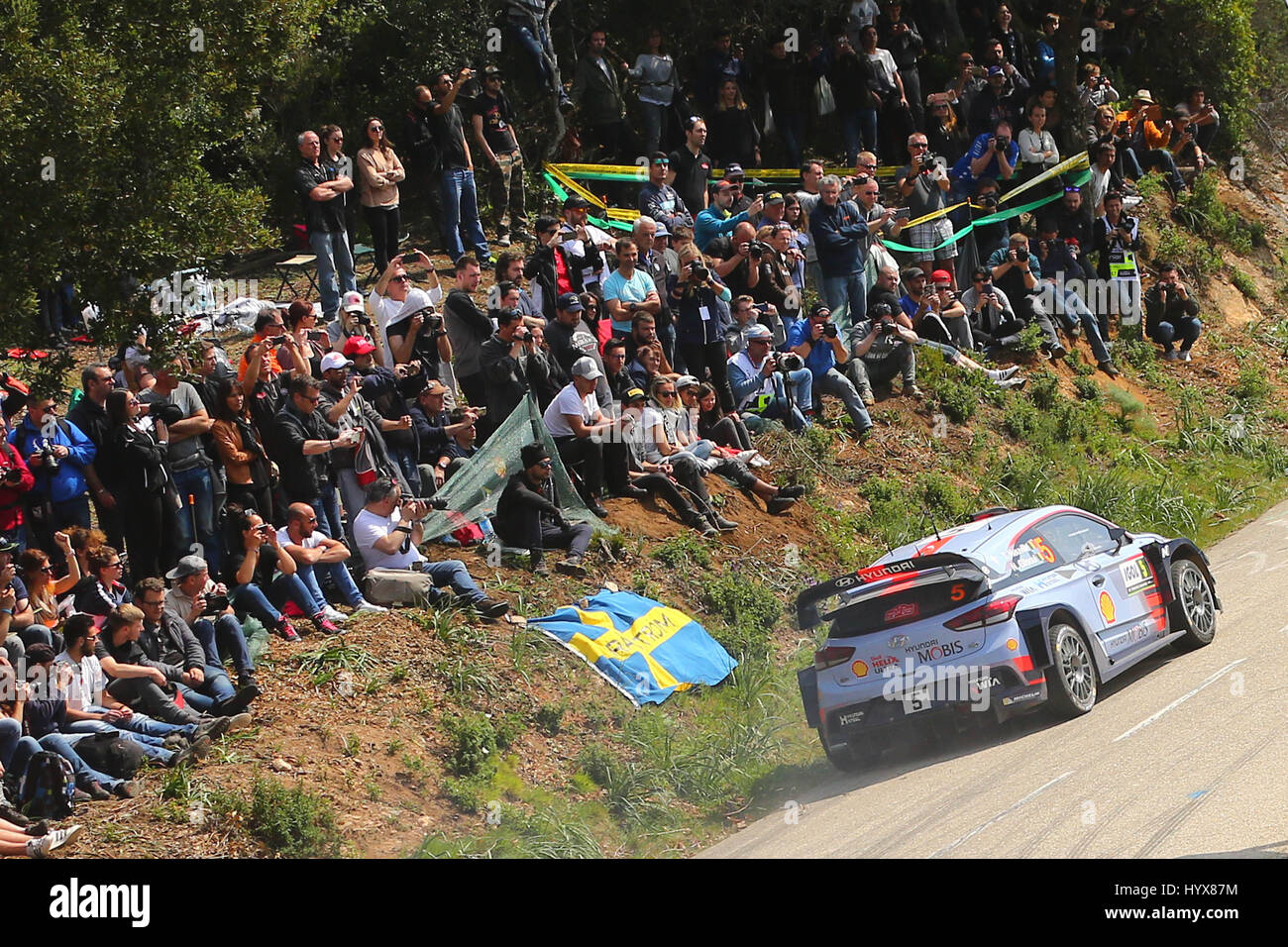 April 7th 2017, Island of Corsica; WRC Rally of Corsica, Day 1; Olivier ...