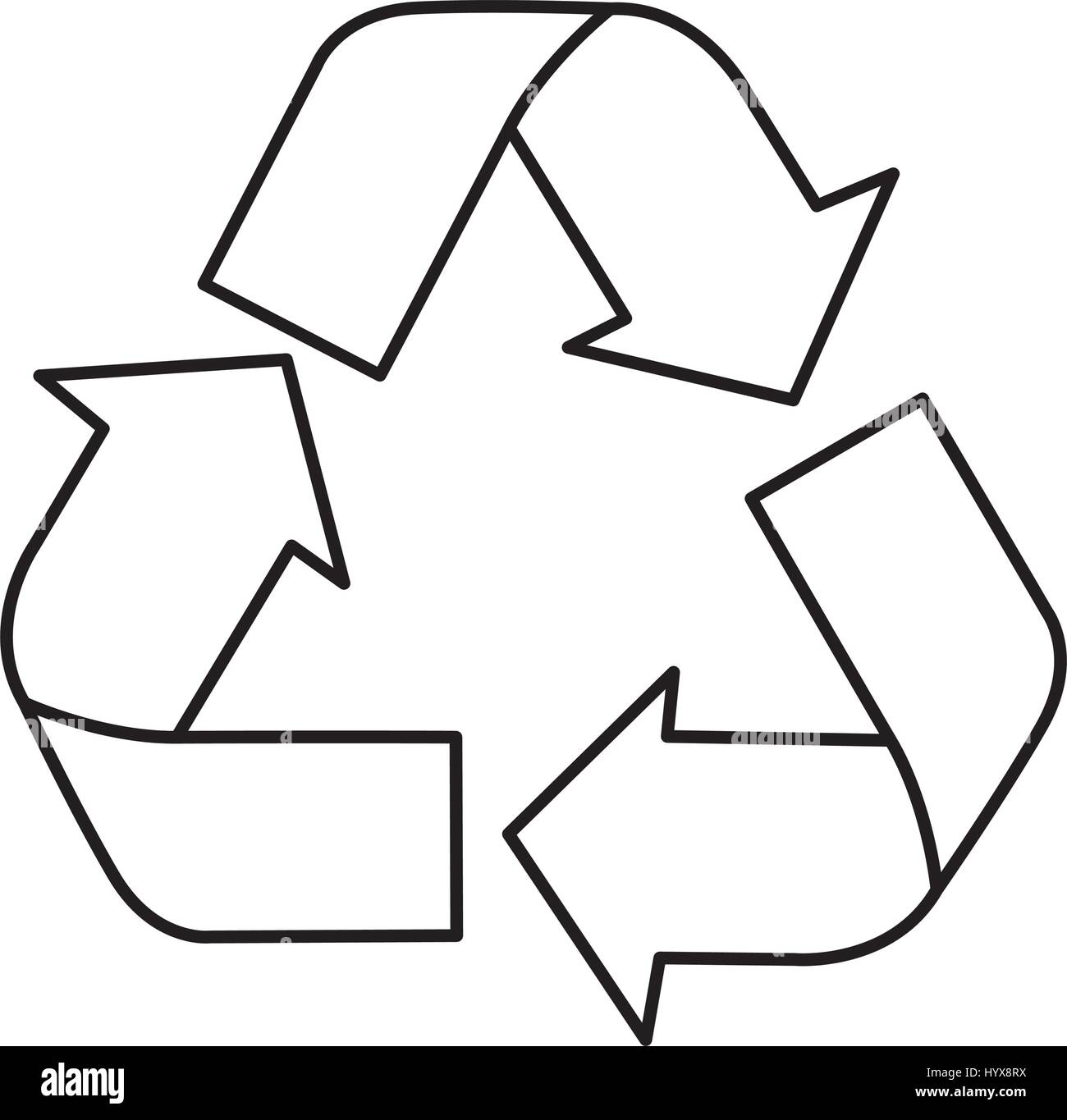 Concept environment recycling arrows Black and White Stock Photos ...