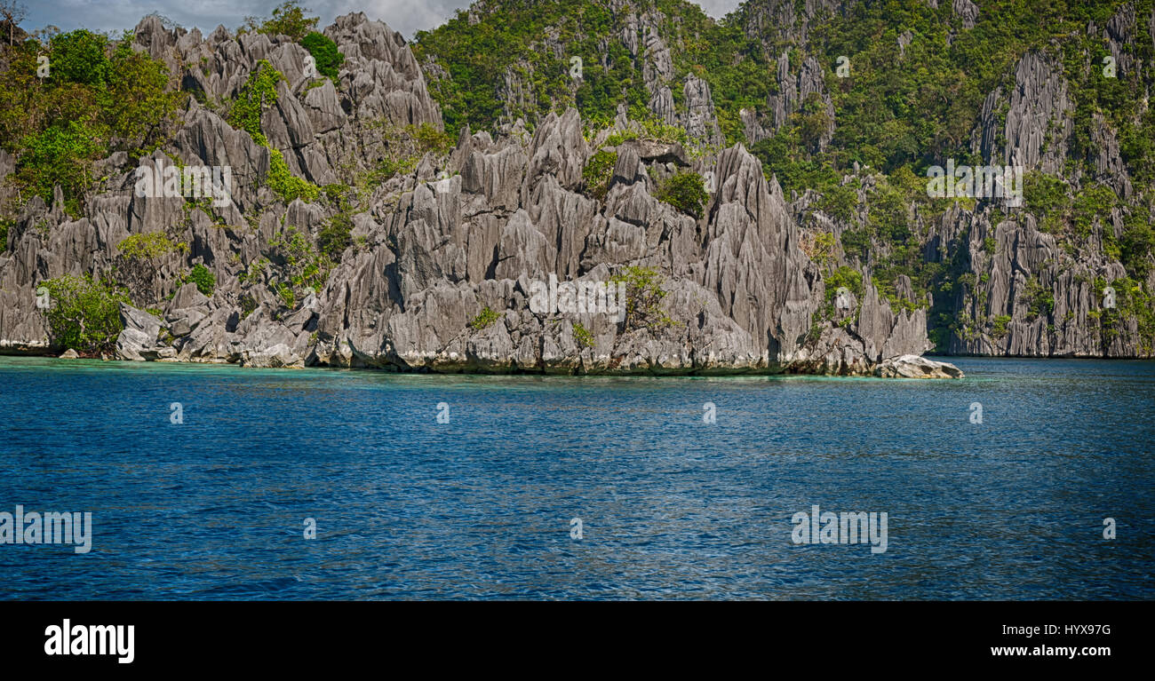 from a boat in philippines snake island near el nido palawan beautiful ...