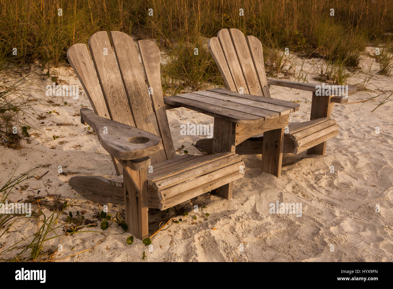 Adirondack chair on beach grass hi-res stock photography and images - Alamy