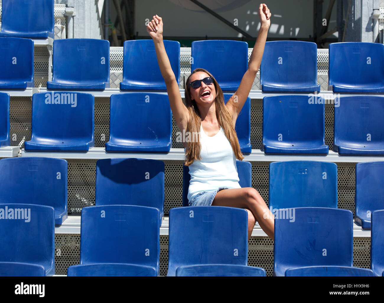 Arms raised in hi-res stock photography and images - Alamy