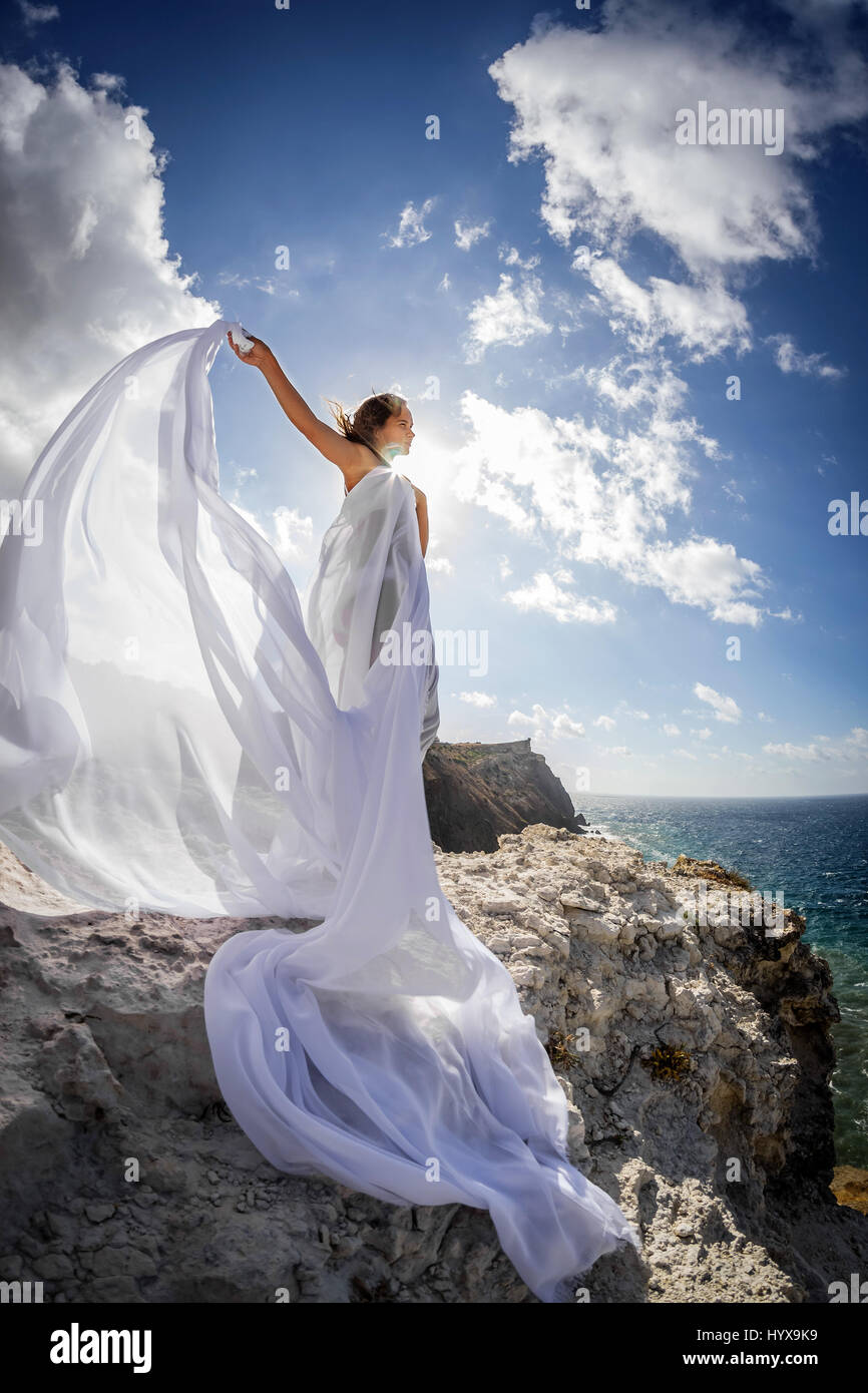 White satin wind hi-res stock photography and images - Alamy