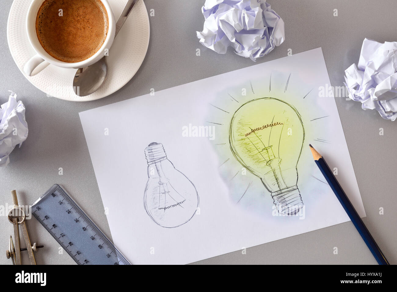Planning concept pencil drawing business hi-res stock photography and ...