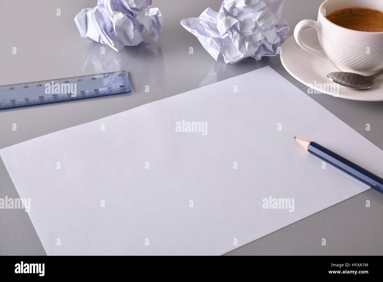 Office crumpled paper pencil hi-res stock photography and images - Alamy
