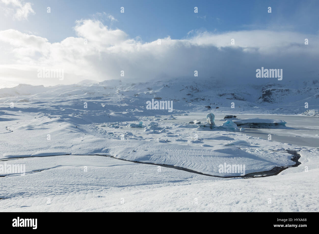 glacial ice and its formation, Iceland Stock Photo - Alamy