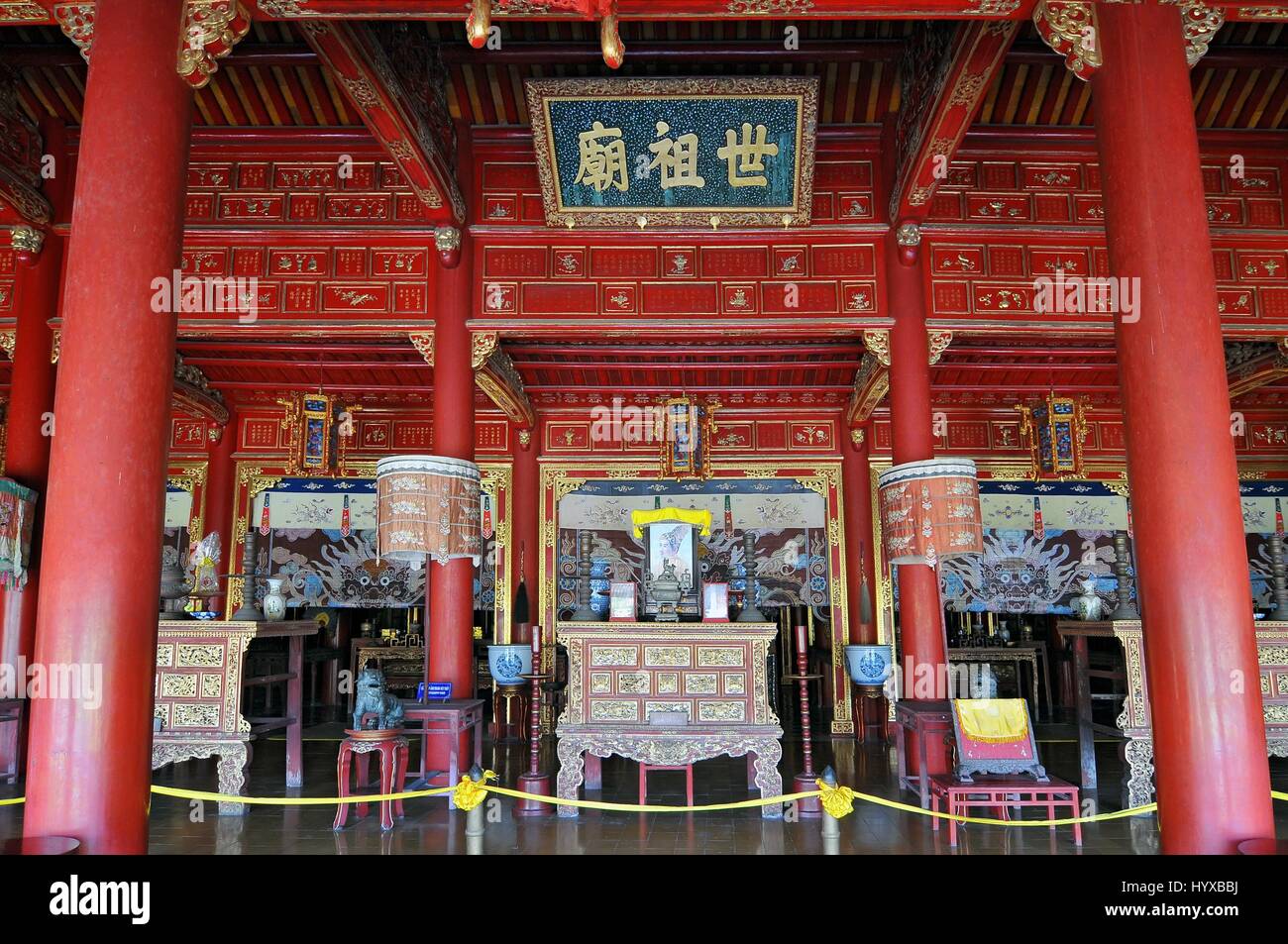 Vietnam, Hue, The Mieu Temple dedicated to the Emperors of the Nguyen ...