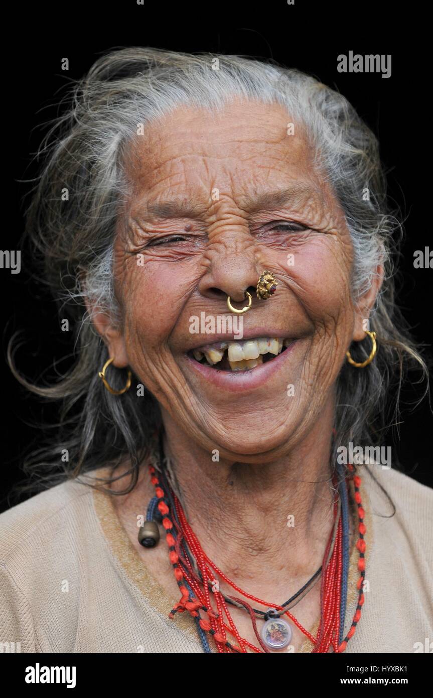 Nepal, Portrait of a Nepalese Women Stock Photo - Alamy