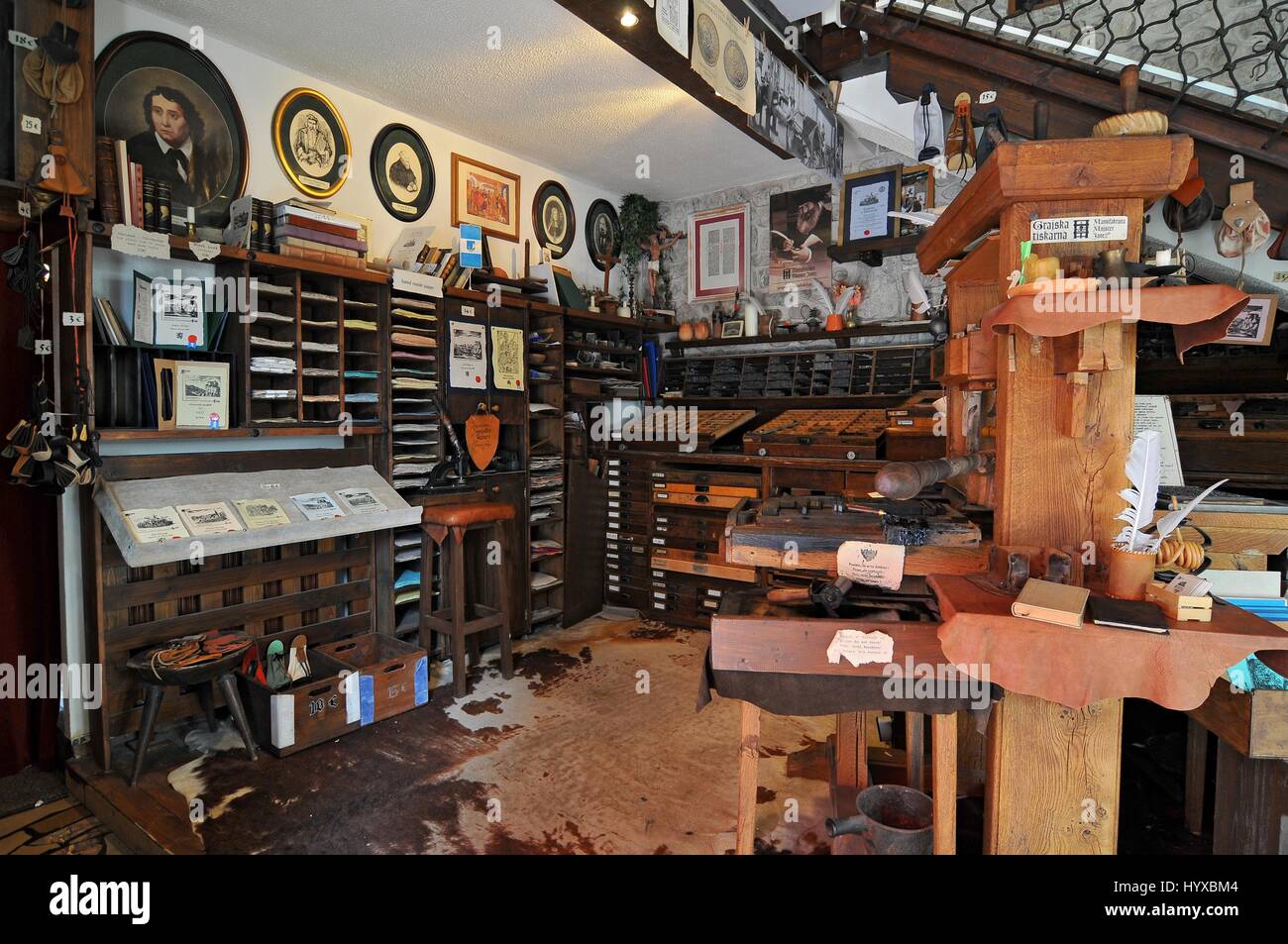 Slovenia, Bled, Inside Bled Castle Stock Photo - Alamy