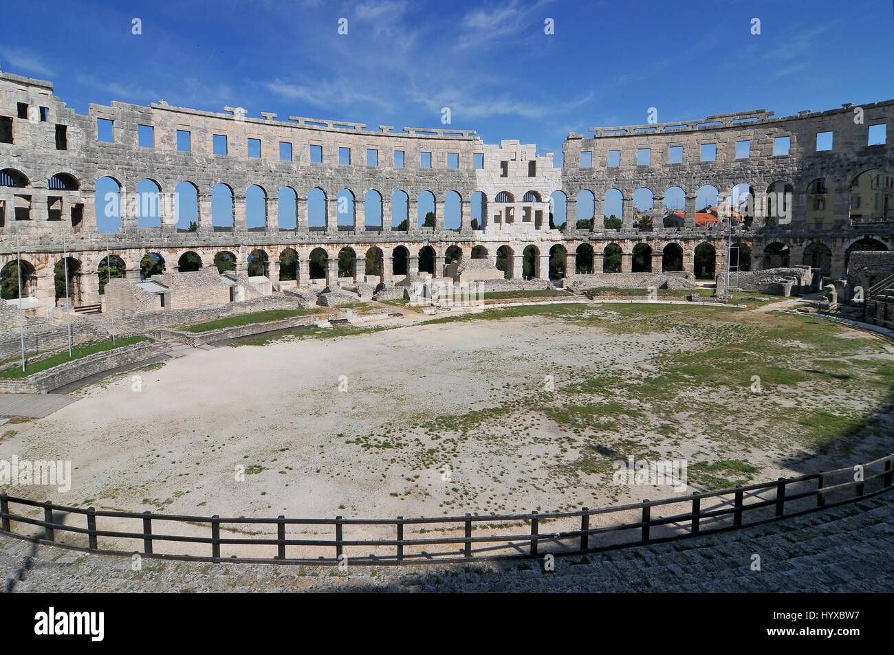 Croatia, Pula, The Pula Arena is the name of the amphitheatre located ...