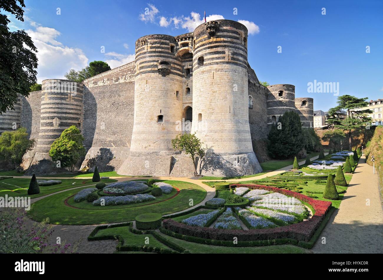 Towers of castle of Angers seat of the Plantagenet dynastyand in the ...