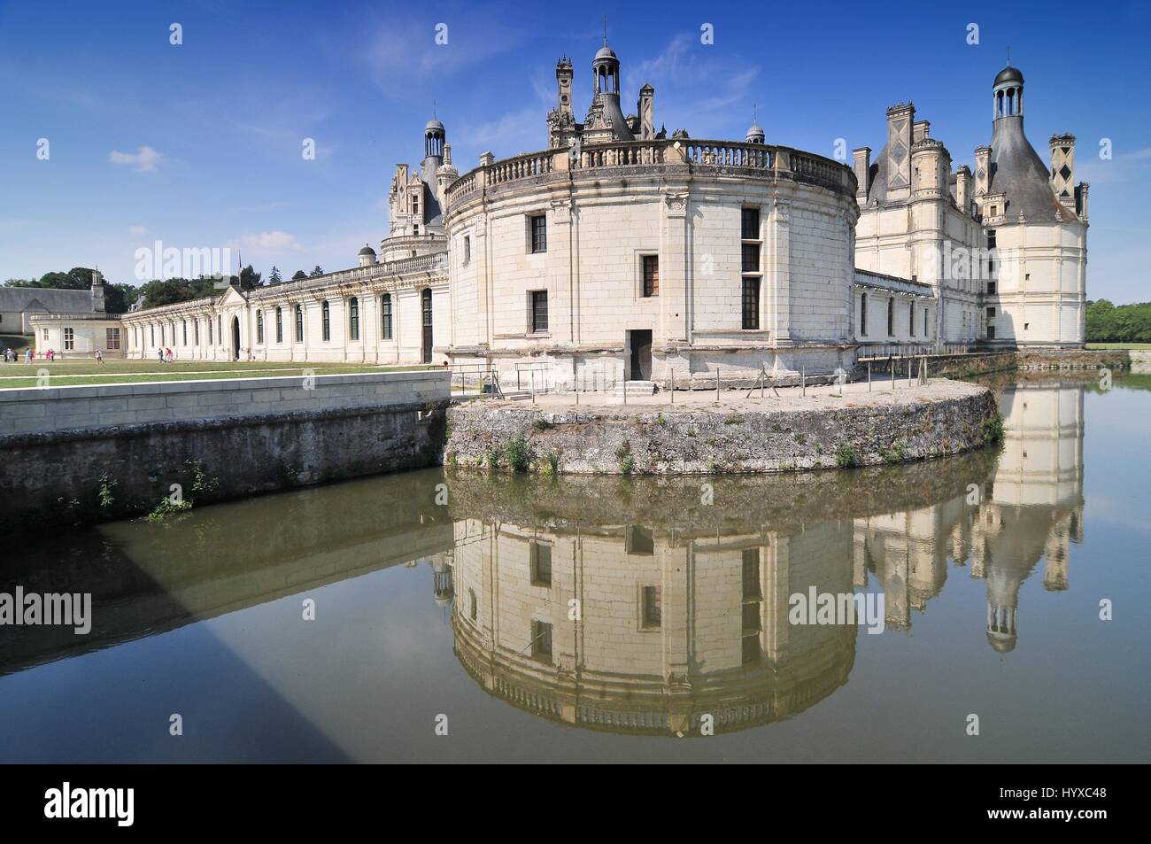 Chateau de Chambord royal medieval french castle. Loire Valley France ...