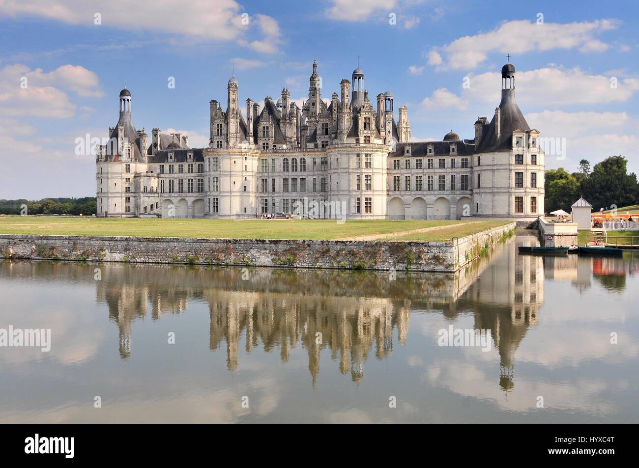 Chateau de Chambord royal medieval french castle. Loire Valley France ...