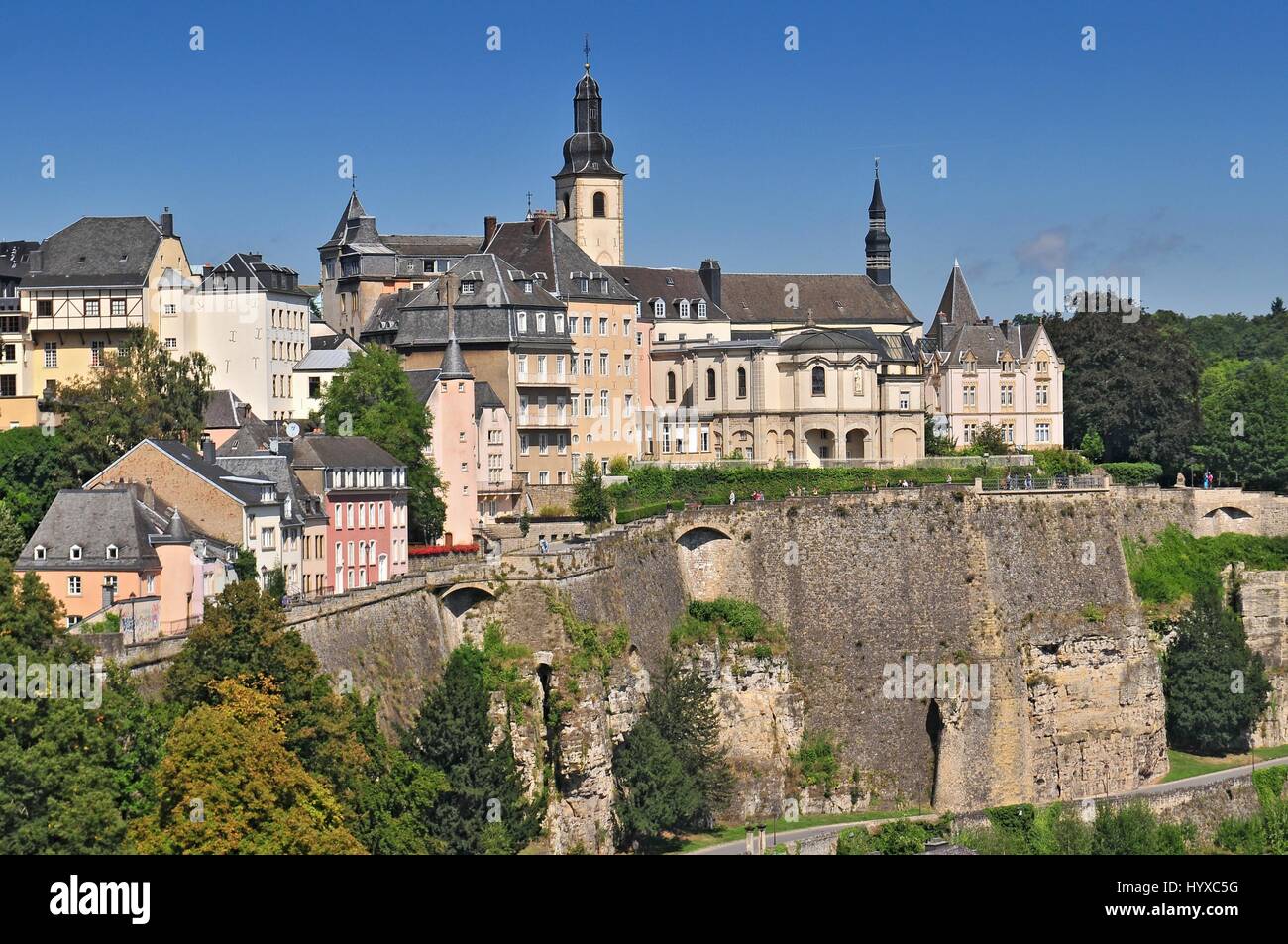 Beautiful cityscape view of Luxembourg city Stock Photo - Alamy