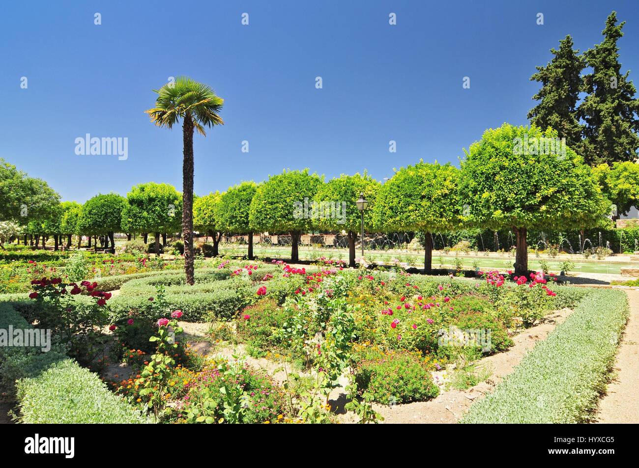 Gardens of the Alcazar Fortress of the Christian Monarchs in Cordoba ...